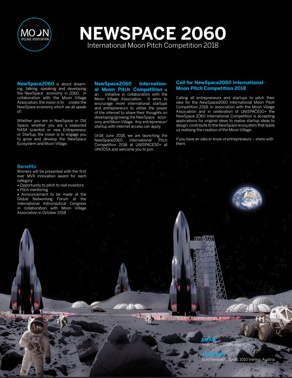 Newspace2060 International Moon Pitch Competition 2018, Deadline ...